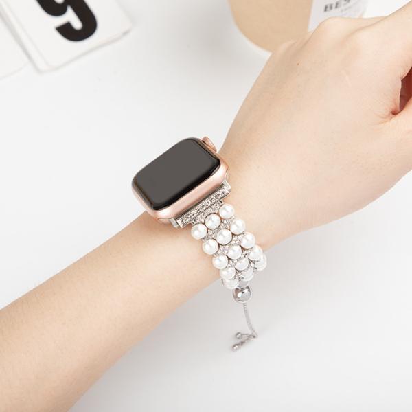 Quality Function Fashionable Watch Strap Beaded Apple Watch Bands for iWatch Series 8 7 for sale