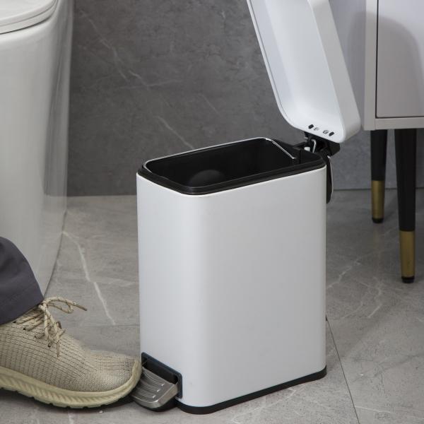 Quality Rectangular Foot Pedal 5L Stainless Steel Trash Can for Iron Material Waste for sale
