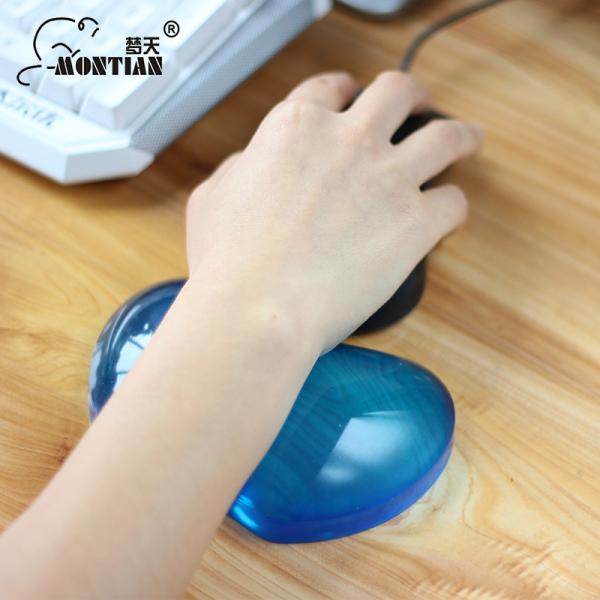 Quality Gel Translucent Transparent Mouse Pad Wrist Support Customized Logo for sale