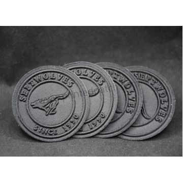 Quality Thickness 2.5mm Lycra Fabric Embossed Patches Silk Screen Printing for sale