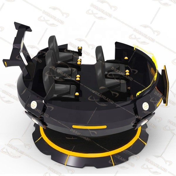 Quality Amusement Real Feeling 9D Virtual Reality Chair Simulator 5 seats Dynamic Motion VR Cinema 9D VR UFO Ride for sale