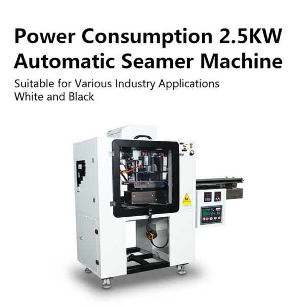 Quality Power Consumption 2.5KW Automatic Seamer Machine Suitable for Various Industry Applications Featuring White and Black for sale