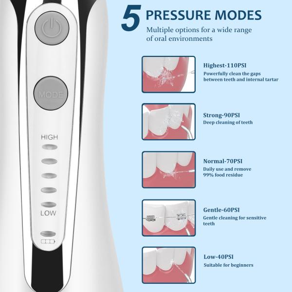 Quality Rechargeable Portable Water Flosser With Detachable Water Tank for sale