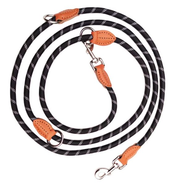 Quality Heavy Duty Nylon Pet Leash Hands Free Reflective Rope Dog Leash With Adjustable Waist Belt for sale