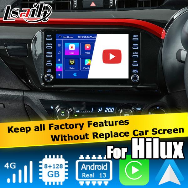 Quality Toyota Hilux Android 13 multimedia video interface wireless carplay android auto for sale