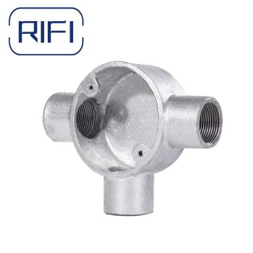 Quality Tee 3 Way Hot Dip Galvanised Circular Junction Box For Electrical Installations for sale