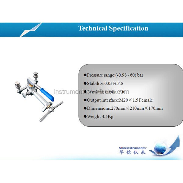 Quality Efficiently Designed Pneumatic Pressure Comparison Pump with M20X1.5 Female for sale