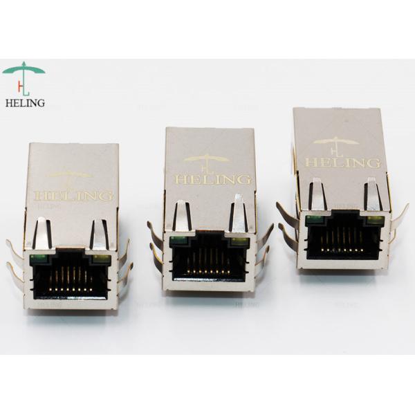 Quality Built - In LED Integrated Magnetics RJ45 2.5 G / 5 G Base - T PCB Jack Connector for sale