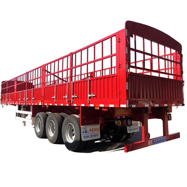 Quality Truck Trailer Customers Optional Tri-axle Transport Cargo Goods Curtain Fence Semi Trailer for sale