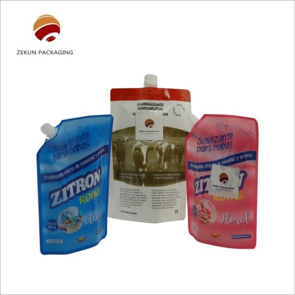 Quality Custom Logo Reusable Liquid Spout Pouch PET/OPP/AL Up To 10 Colors for sale