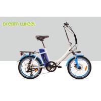 Quality Blue Mens Women'S Electric Folding Bike , Citizen Folding Electric Bike 20" for sale