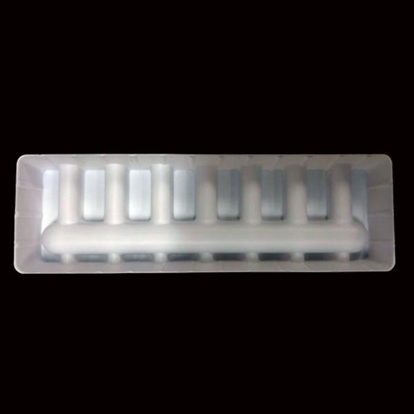Quality Semi Enclosed Plastic Packaging White PET Blister Insert Tray For Ampules Vials for sale