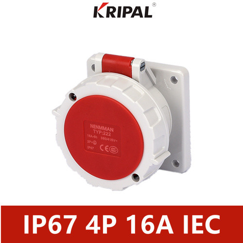 Quality 16A 3P 220V IP67 Waterproof Industrial Socket Universal IEC Standard for sale