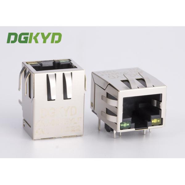Quality Surface Mount Shielded RJ45 Single Port Jack With Ethernet Filter G/Y LED for sale