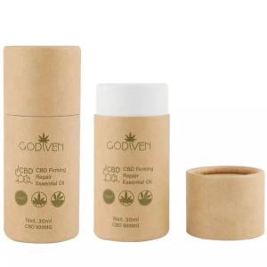 Quality Custom CBD Essential Oil Craft Paper Tube Packaging Cosmetic Round Paper Tube for sale