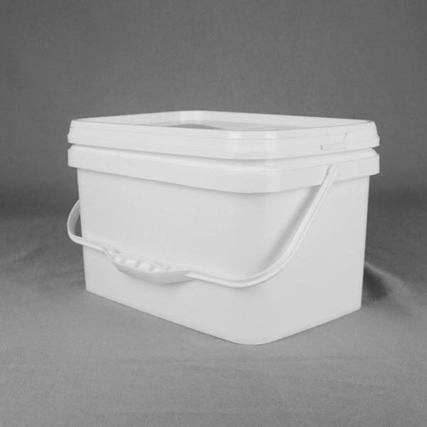 Quality 10L Plastic Cake Packaging Bucket with Rectangular Format for sale