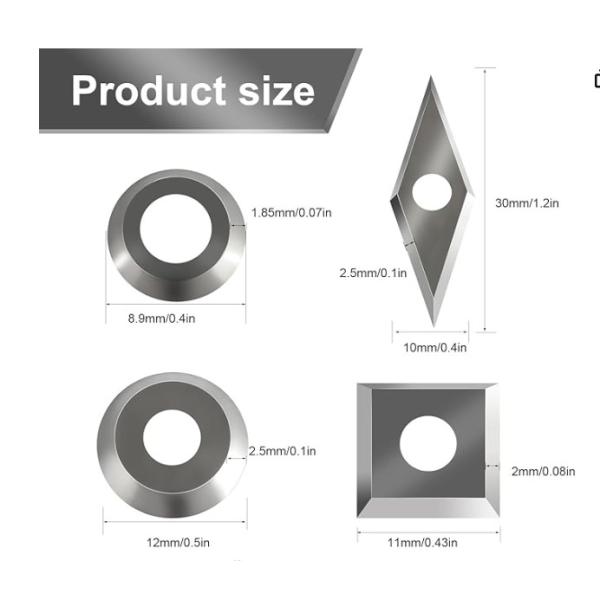 Quality Customized Tungsten Carbide Inserts Woodturning Tools for sale