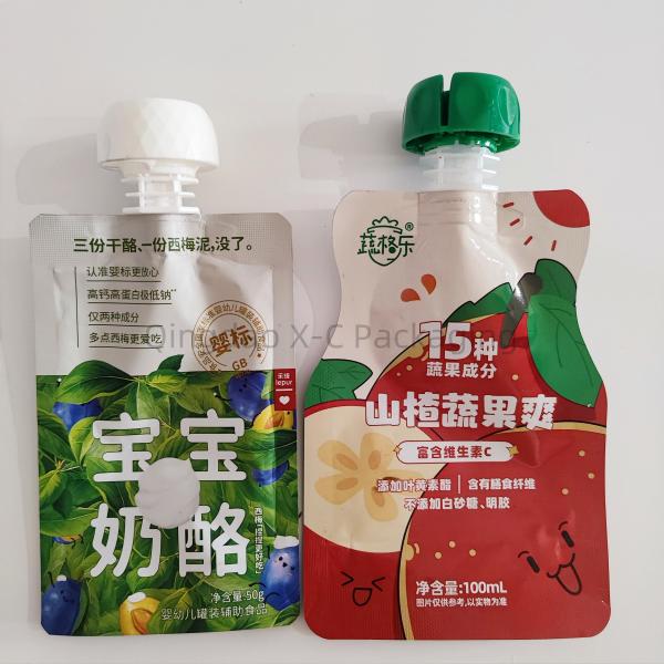 Quality Food Grade Custom Shaped Liquid Packaging Bags With Spout Recyclable for sale