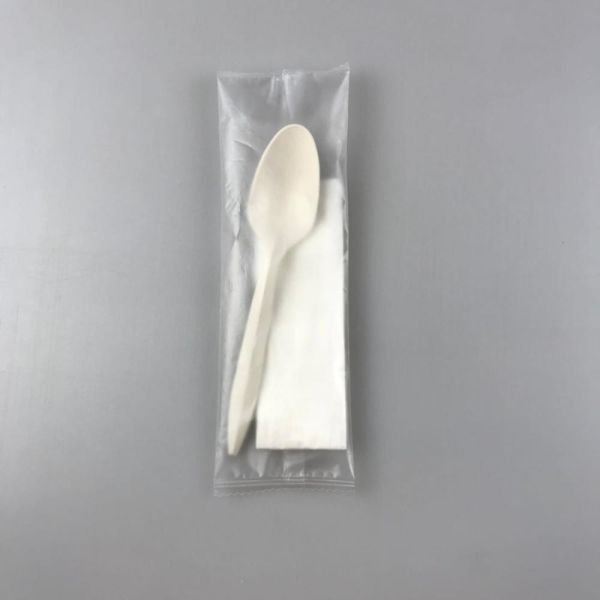 Quality Eco-Friendly Biodegradable Spoon Tissue Wrapped and Plastic Type Polylactic Acid for sale