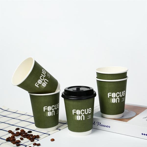 Quality Custom Biodegradable Disposable PLA Hot Coffee Paper Cups Eco-friendly and for sale