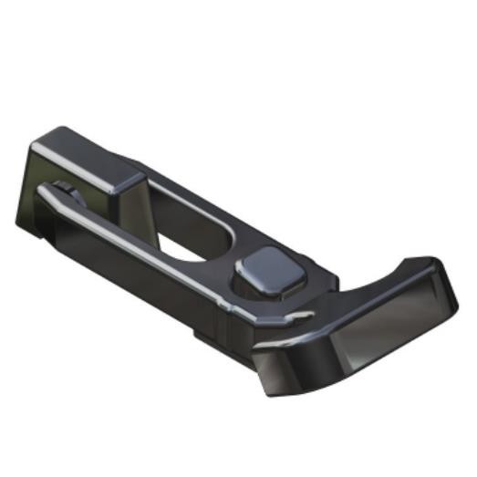 Quality Polished Black T Handle Latch Rubber Lightweight Antirust Corrosion Resistance for sale