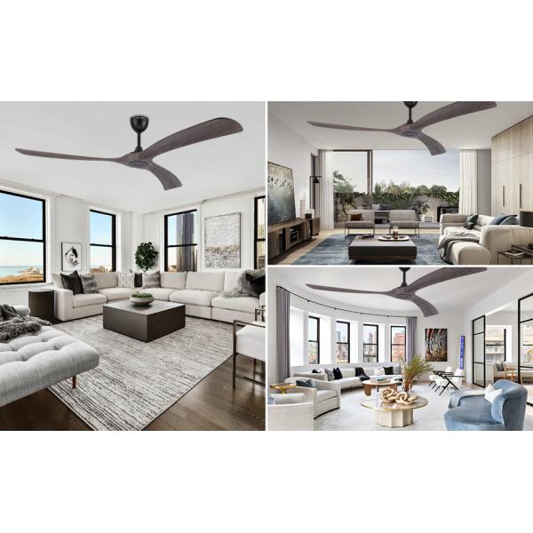 Quality Quiet Energy Saving 6 Speed Smart Ceiling Fan with Light Controlled by Alexa for sale