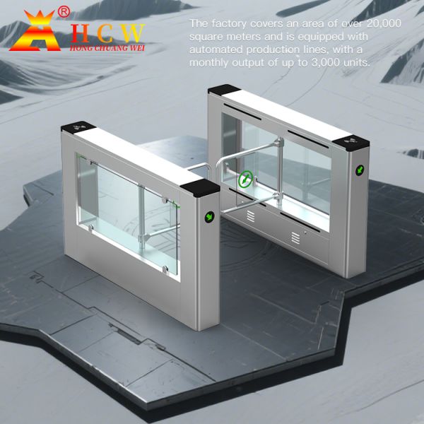 Quality HCW 510mm Width Swing Automatic Gate Bidirectional Turnstile Entry Systems for sale