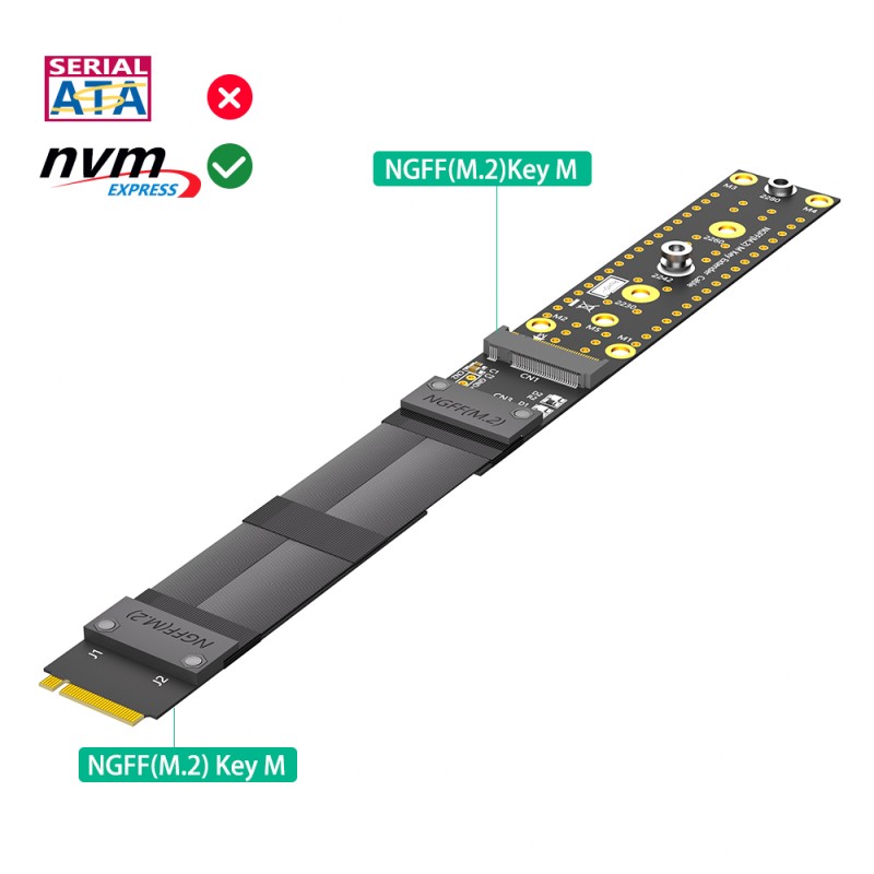 SSD installed in extension cable