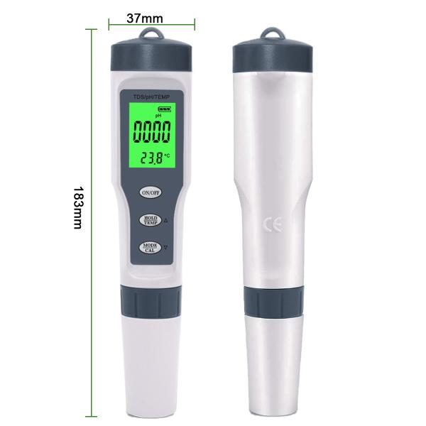 Quality 3 - In - 1 Water Quality Tester TDS/pH/Temp Meter With Auto Calibration for sale