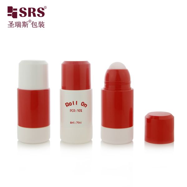 Quality RPPE 50ml 75ml RPPE Replaceable Plastic Rollerball Containers Ideal for Daily Deodorant Gel & Body Serum Use for sale