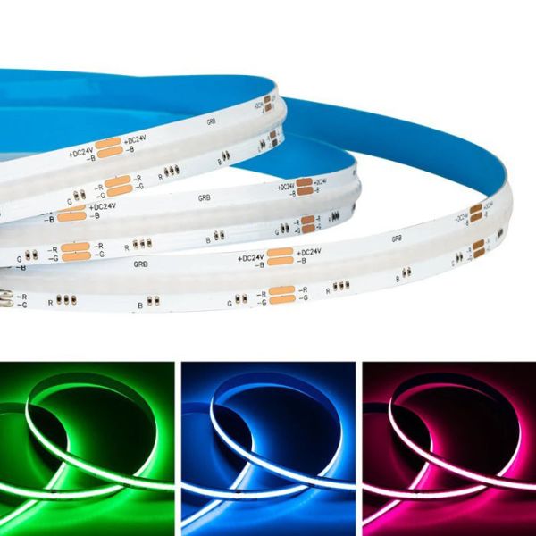 Quality 12w/M Cob Light Strip With 24v Led Color Adjustable Soft Light Strip for sale