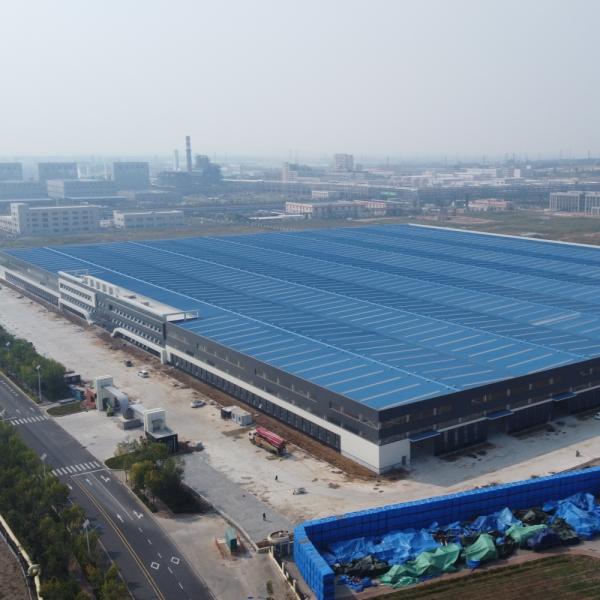 Quality Large Span Prefabricated Steel Frame Buildings for Logistics Warehouses for sale
