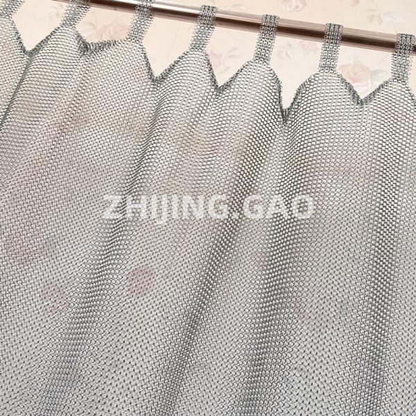 Quality Ring Size 7mm Silver Color Tab Top Ring Mesh Curtain for sale