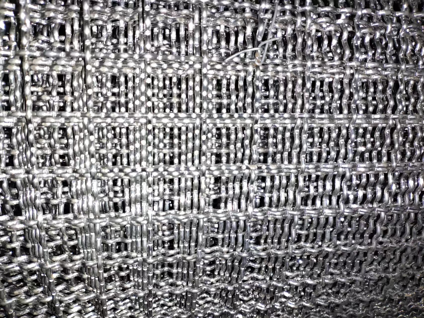 aluminum crimped wire mesh