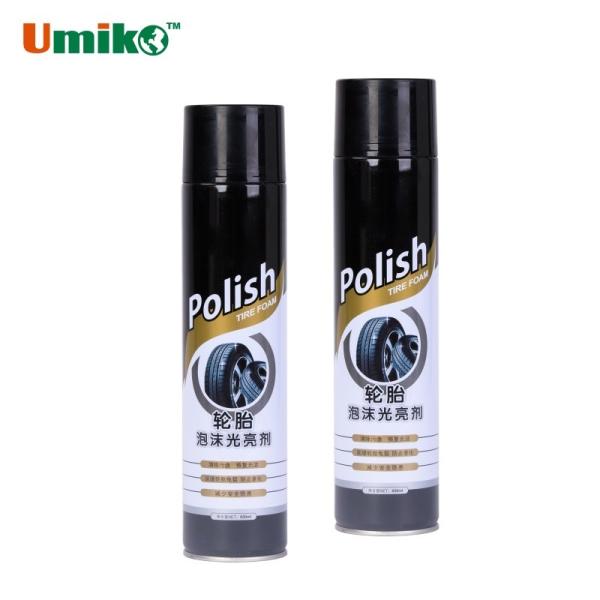 Quality 650ml High Gloss Tyre Foam Polish Vehicle Polish Spray For Deep Cleaning And Shine for sale