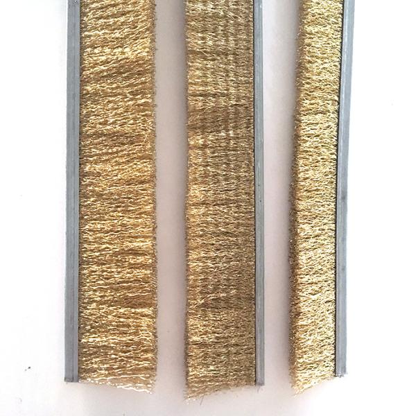 Quality AUTC Filament PBT Industrial Brass Wire Metal Channel Strip Brushes for sale