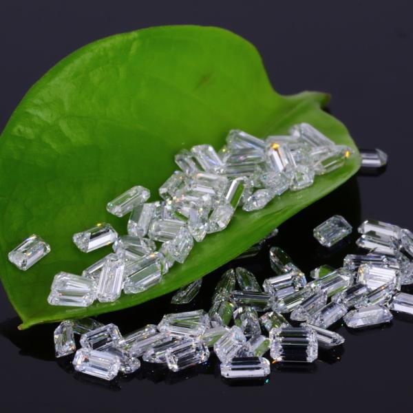 Quality Lab Grown Diamond Melee HPHT 1.0 To 3.7mm White Baguette Shape DEF Color VVS for sale