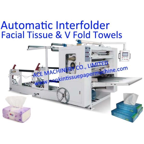 Quality High Speed V Fold Napkin Machine , Automatic Interfold Napkin Machine for sale