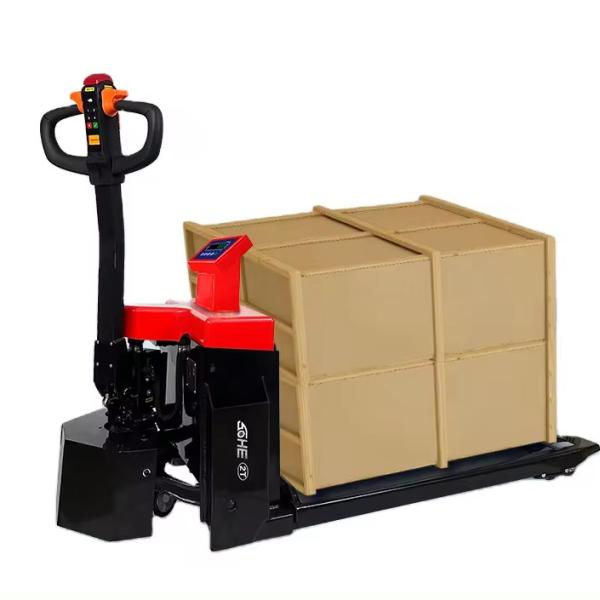Quality Battery-Powered SOHE 1-3 Ton Narrow Electric Pallet Truck with Scale and LED Display for sale