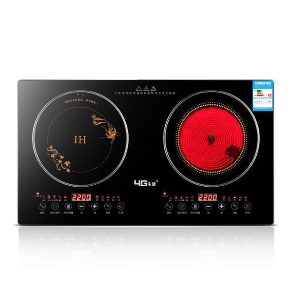 Quality Black Ceramic Electric Cooktop Stove with Multifunctional Radiant and Infrared Heating for sale