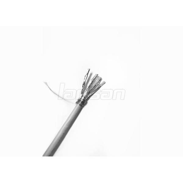Quality Network Al Foil Shielded Copper Braiding SFTP Cat6a Cable for sale