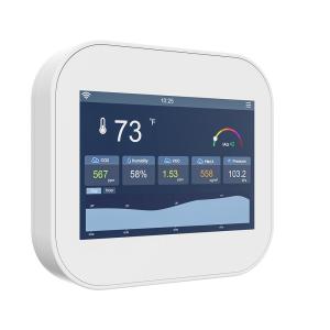Quality Touchscreen Smart Air Quality Detector Indoor AQI Monitor With WiFi BACnet & for sale