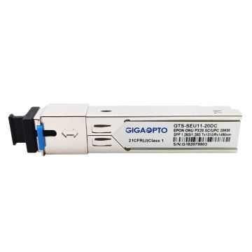 Quality 1.25G ONU EPON SFP Module PX20 TX1310nm/RX1490nm 20km SC SFP UPC for sale