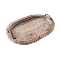 Quality Metal Handled Wooden Serving Tray for Tea and Leisure Time Customizable for sale