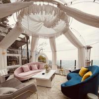 Quality Prefabricated Dome House Geodesic Sunroom with Curtains Dome Homes for sale