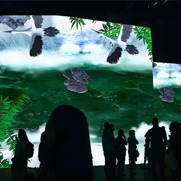 Quality Northern Lights 3d Wall Interactive Games Holographic Immersive Projection for sale