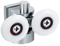 Quality Silent 23-26mm Metal Sliding Door Rollers Shower Screen Runner 20kg Capacity for sale