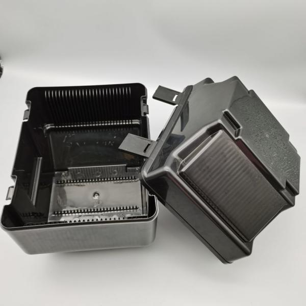 Quality 8 Inch Black Wafer Shipping Box 25 Slots ESD PP Material Eco Friendly for sale