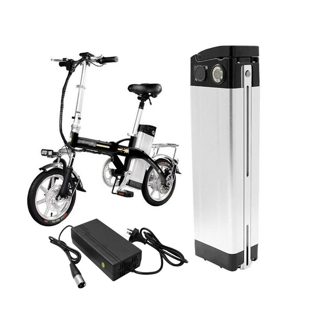 24V 48V Aluminum Case Silver Fish Seat Tube Ebike Rechargeable Battery Replacement Battery E-Bike Battery 36V 12ah 432wh Silverfish Ebike 4 Pin with Charger