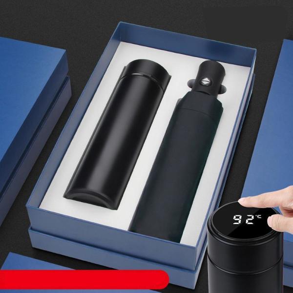 Quality Steel Frame Notebook Thermos Cup and Umbrella Set for Business Advertising for sale
